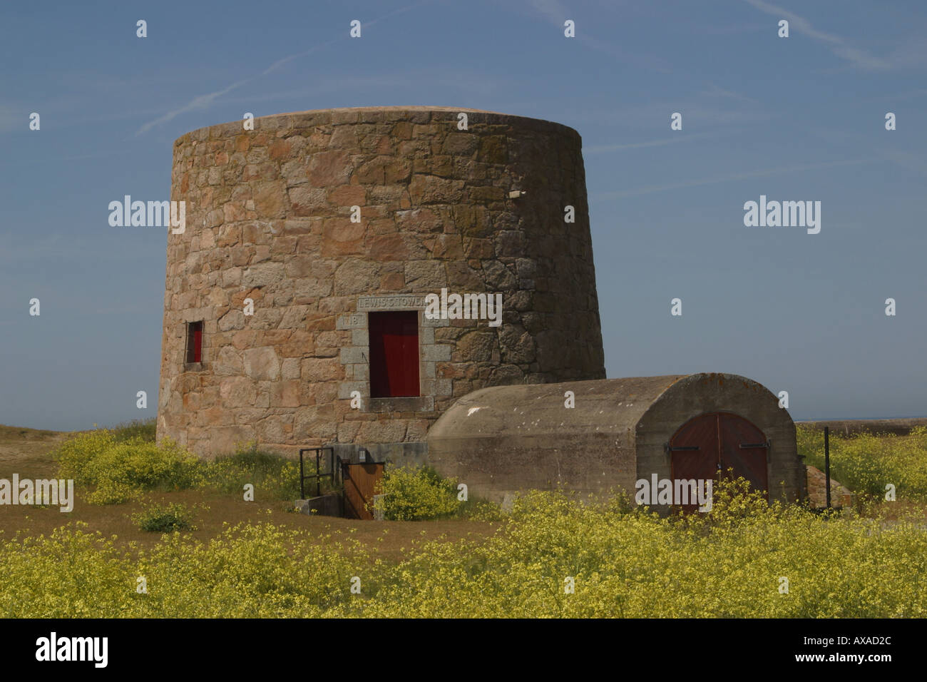 Martello tower with German World War Two bunker attached. Jersey ...