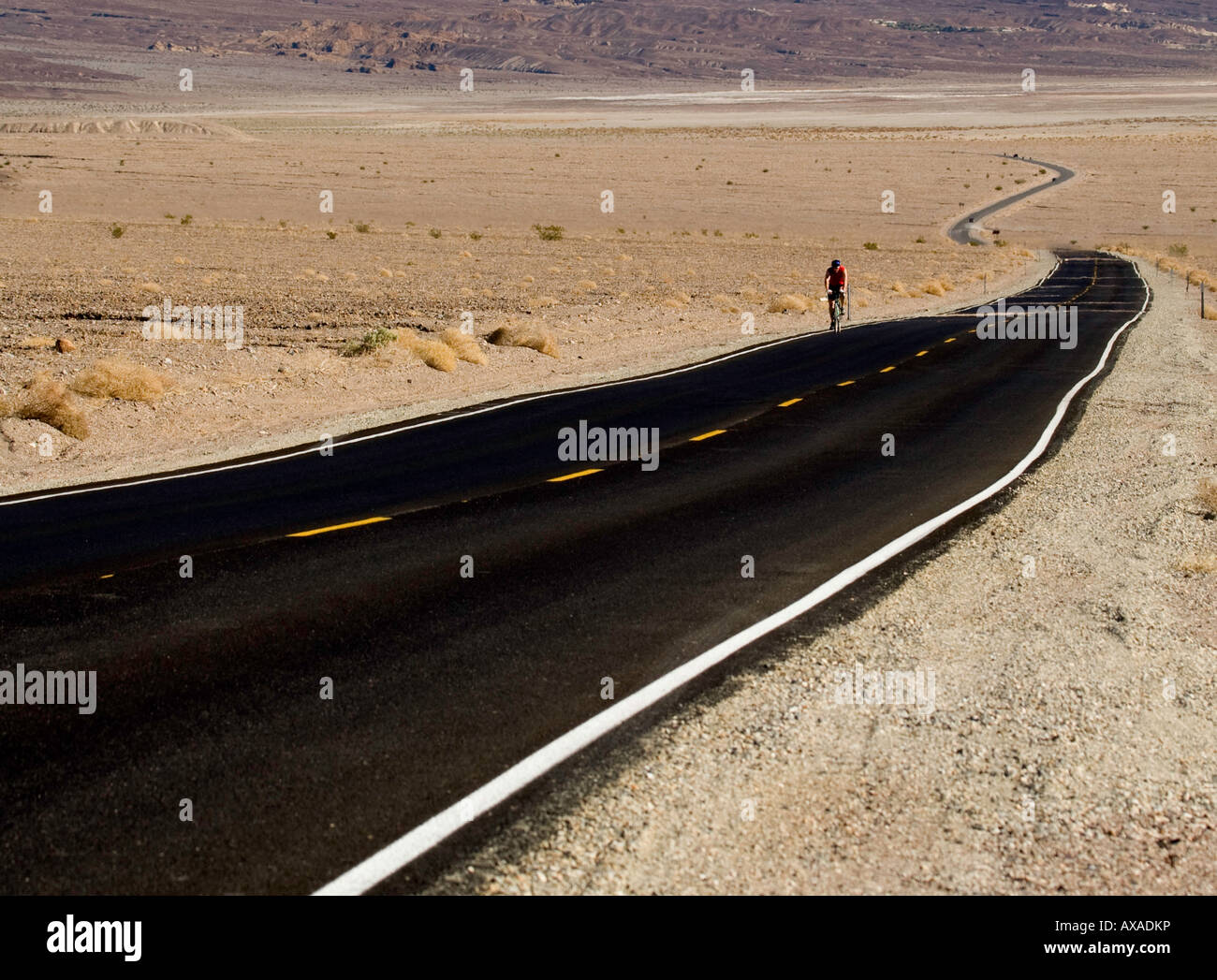 cyclist in death valley Stock Photo - Alamy