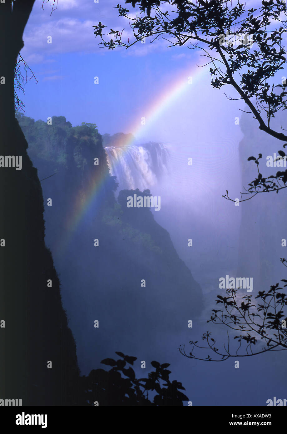 Rainbow at the Victoria Falls. Tanzania, Africa Stock Photo - Alamy