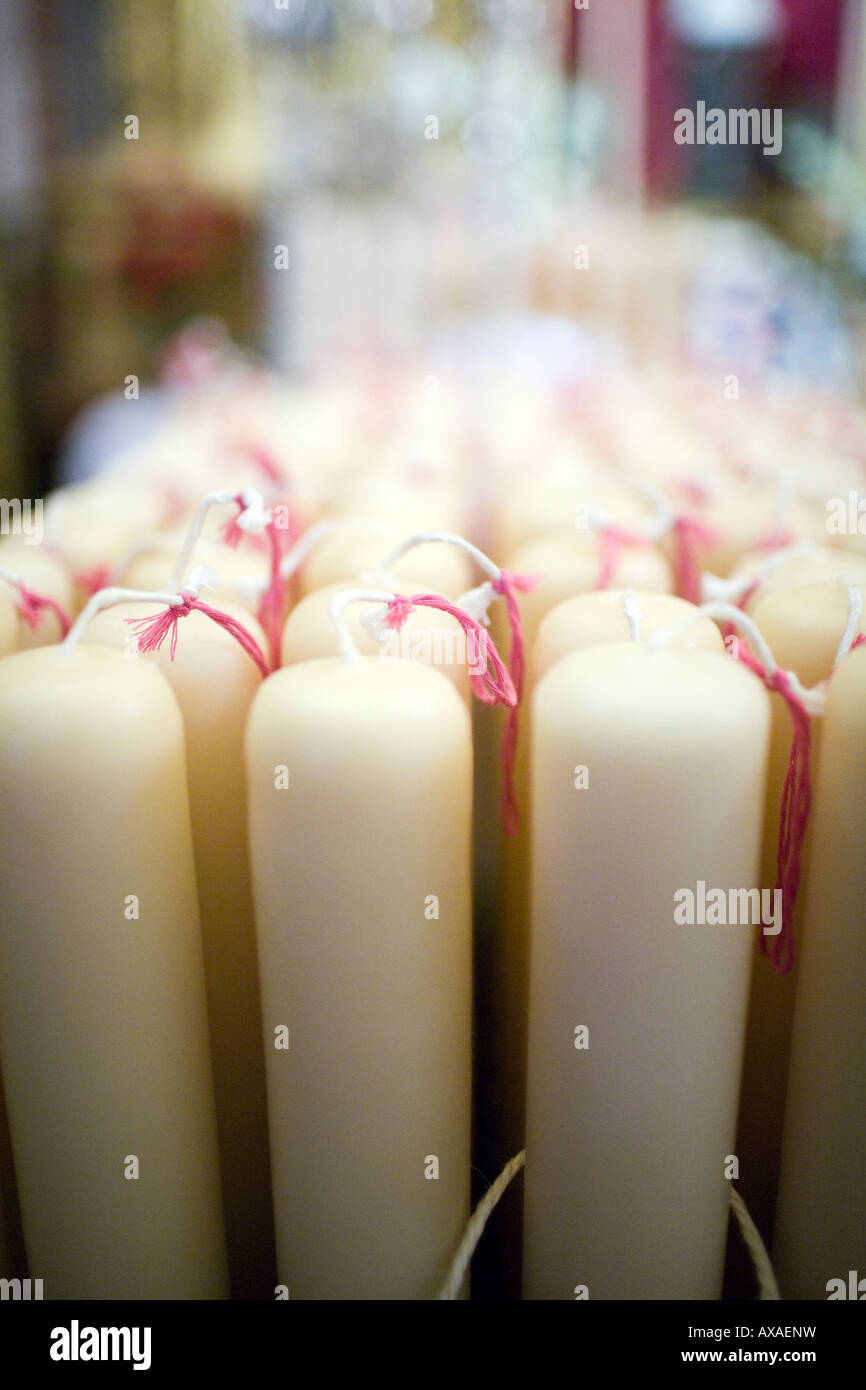 Candles ready for the Holy Week penitents, Seville, Spain Stock Photo ...