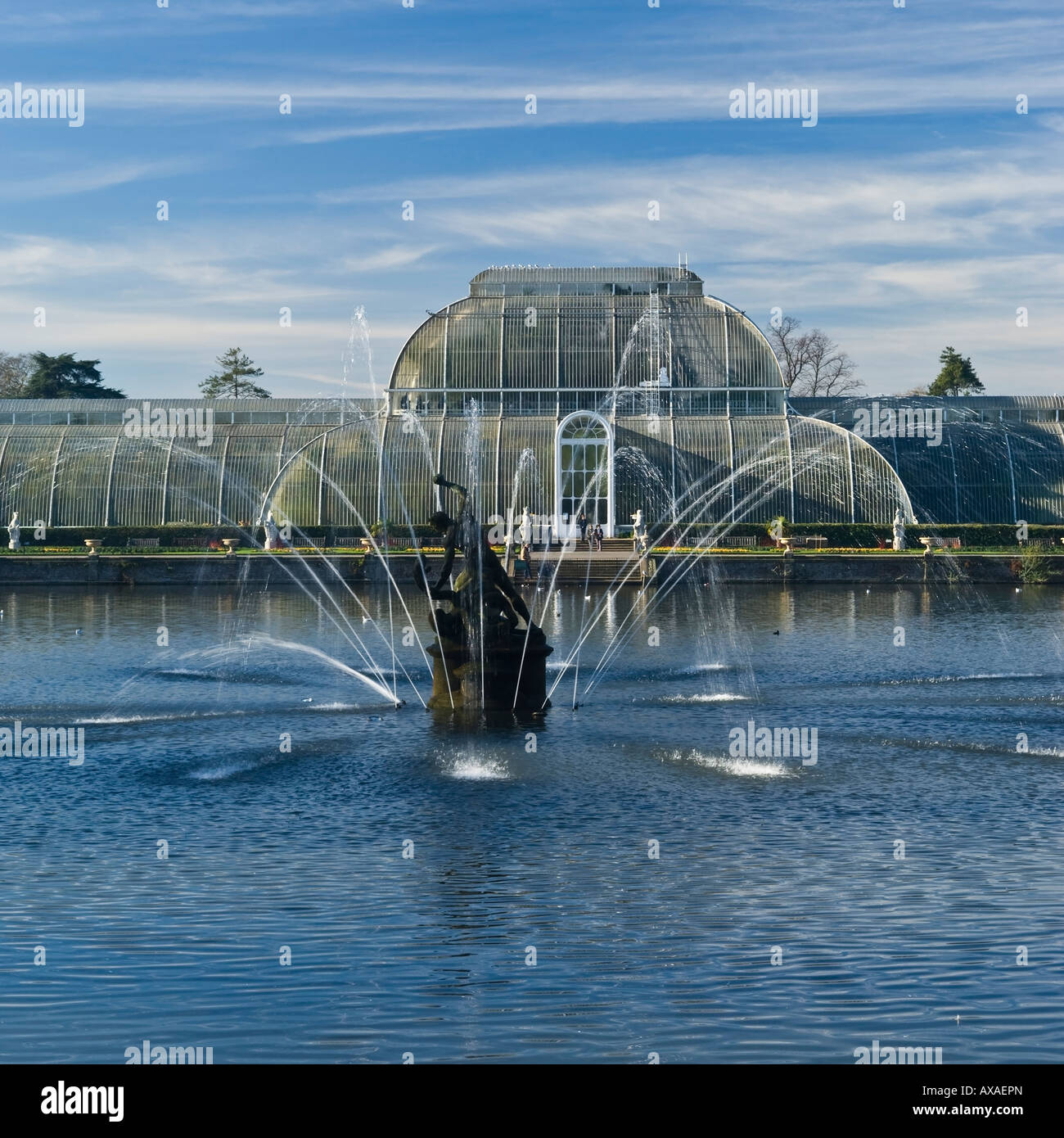 Palm House at Kew Gardens as seen from other side of the pond Kew ...