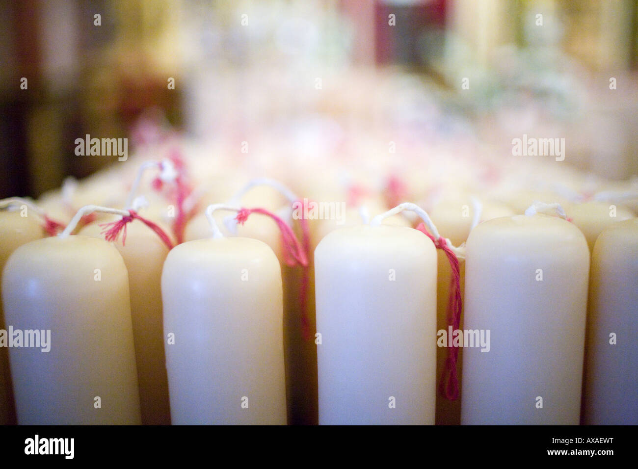 Candles ready for the Holy Week penitents, Seville, Spain Stock Photo ...