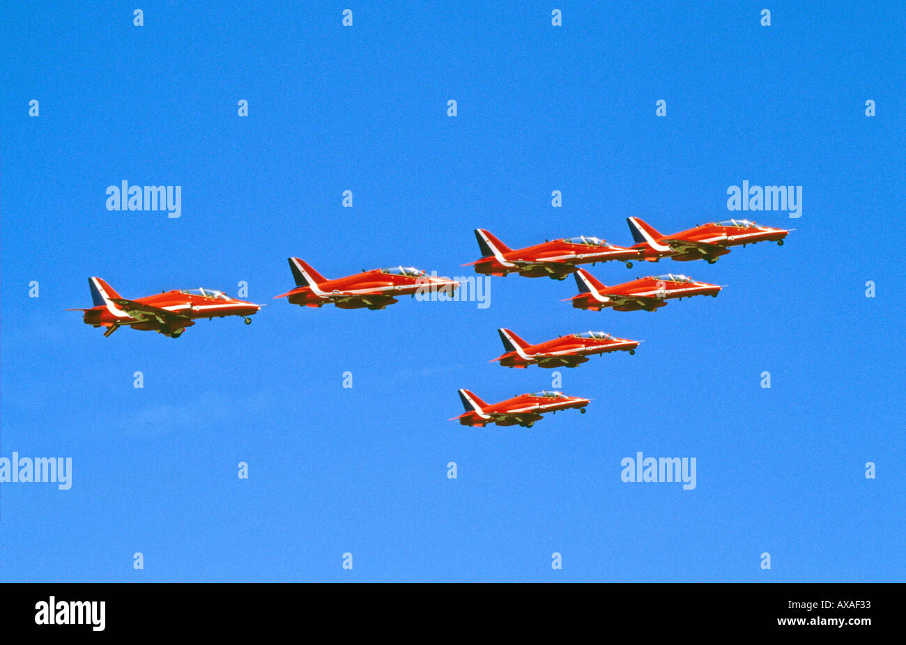 RAF Red Arrows in Formation Stock Photo - Alamy