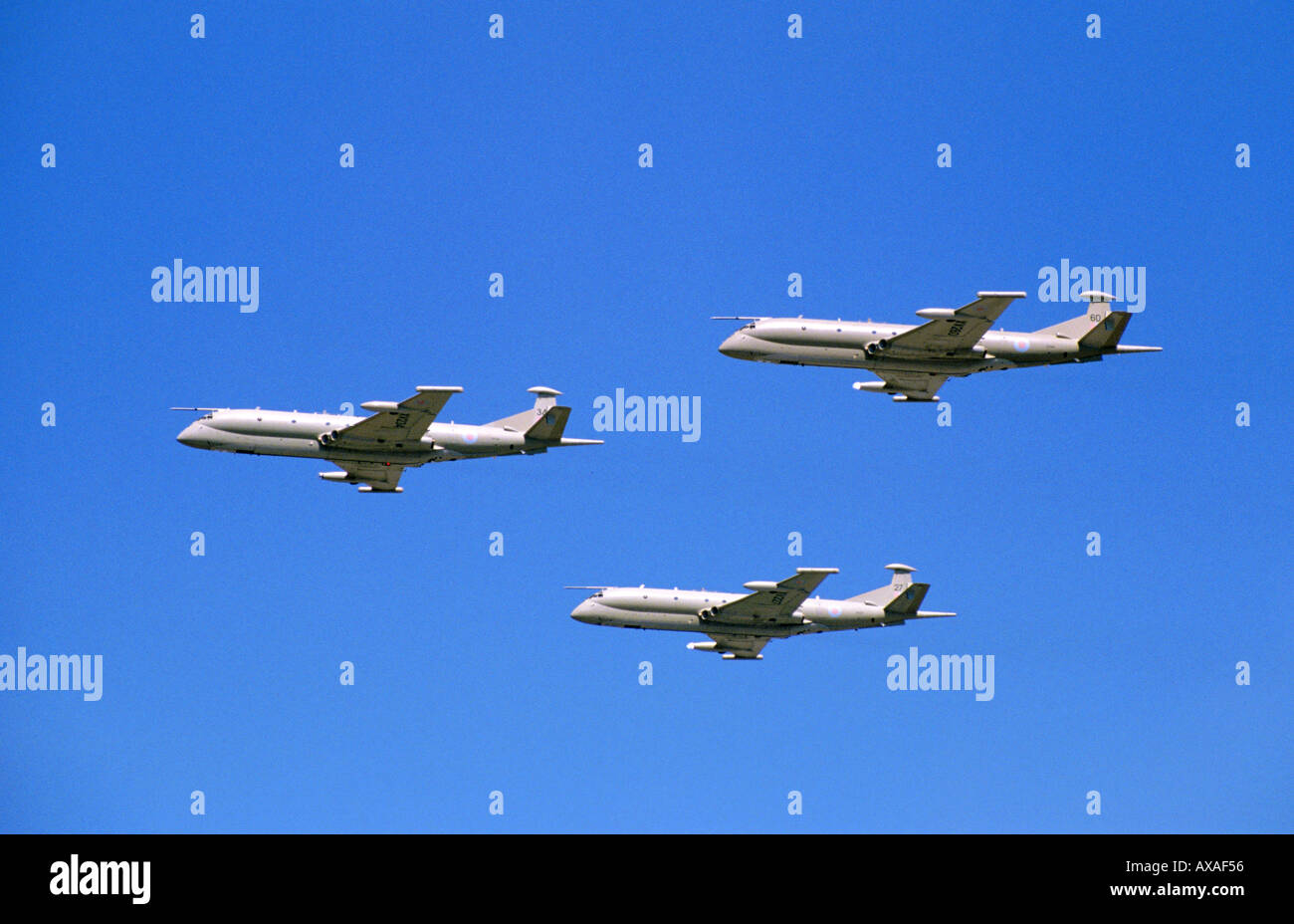 Three RAF Nimrod in formation Stock Photo - Alamy