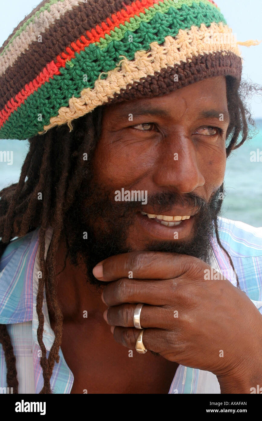 portrait of a Rastafarian man in Negril Jamaica Stock Photo - Alamy