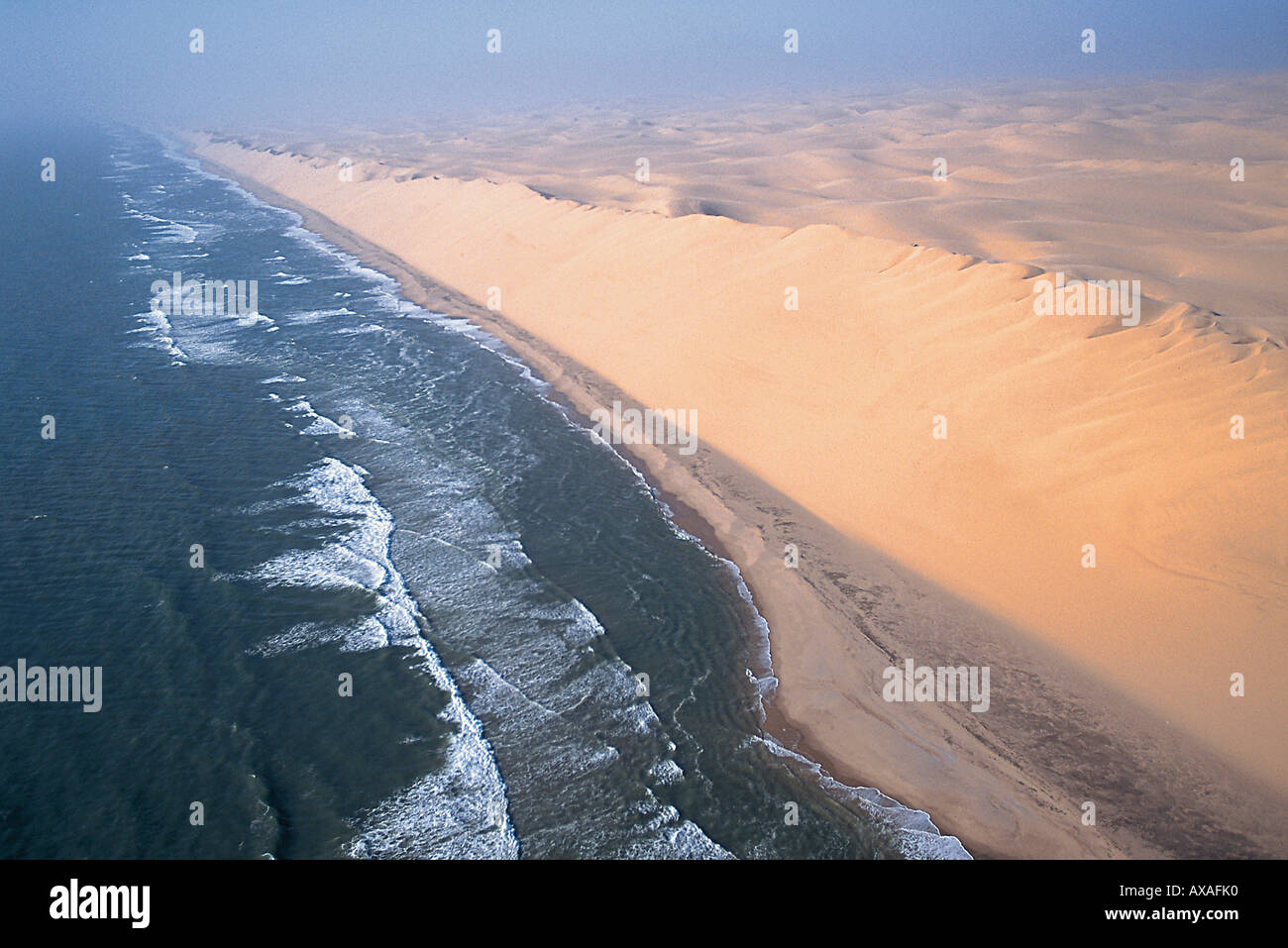 Aerial view of dunes at Diamond Coast, Namib, Naukluft Park, Namibia ...