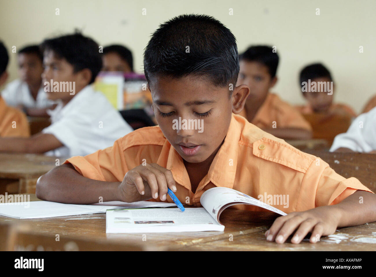 Children in a classroom, Lamno, Indonesia Stock Photo - Alamy