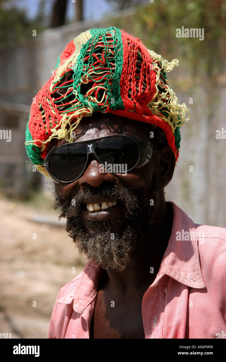 Local Rastafarian man in Montego bay Jamaica Stock Photo - Alamy
