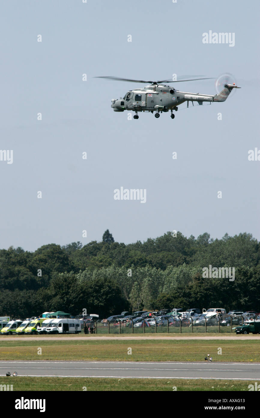 British Royal Navy Black Cats Lynx Helicopter at RIAT 2005 RAF Fairford ...