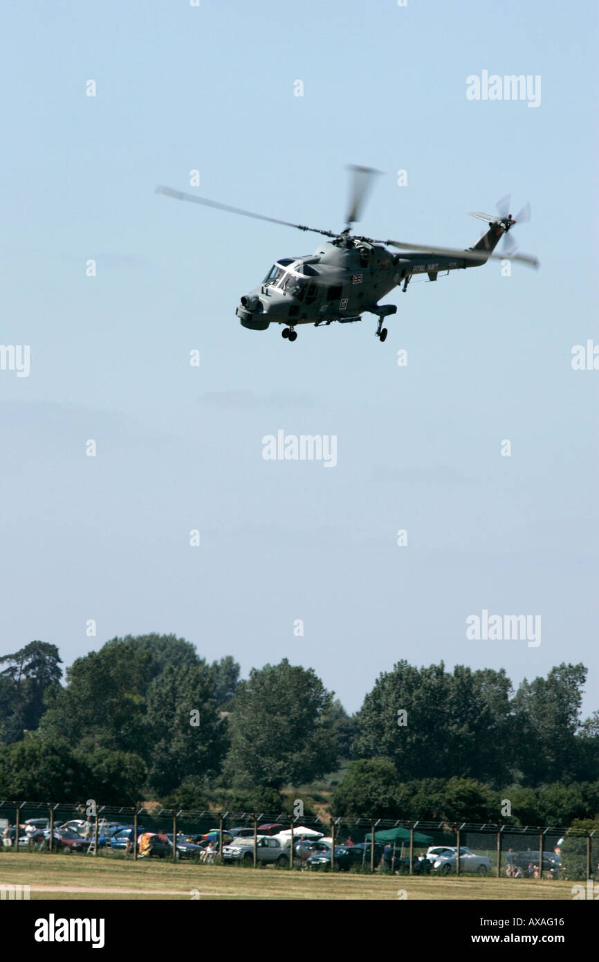 British Royal Navy Black Cats Lynx Helicopter at RIAT 2005 RAF Fairford ...
