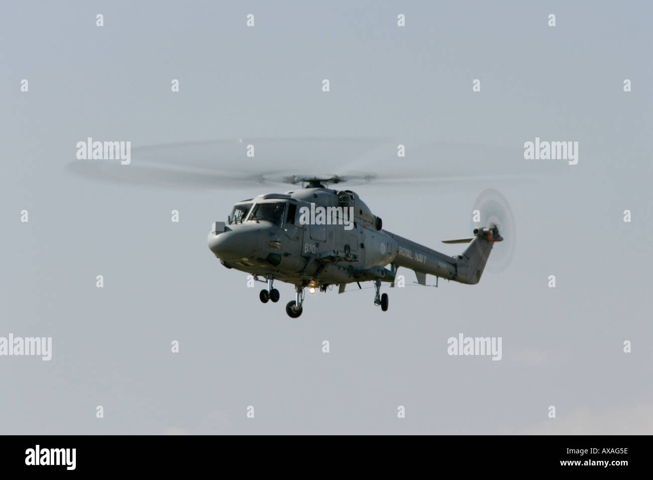 British Royal Navy Black Cats Lynx Helicopter at RIAT 2005 RAF Fairford ...