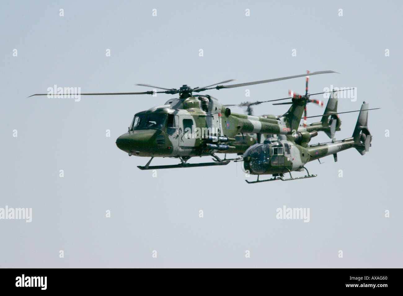 British Army Air Corps Helicopter Display team The Blue Eagles Stock ...