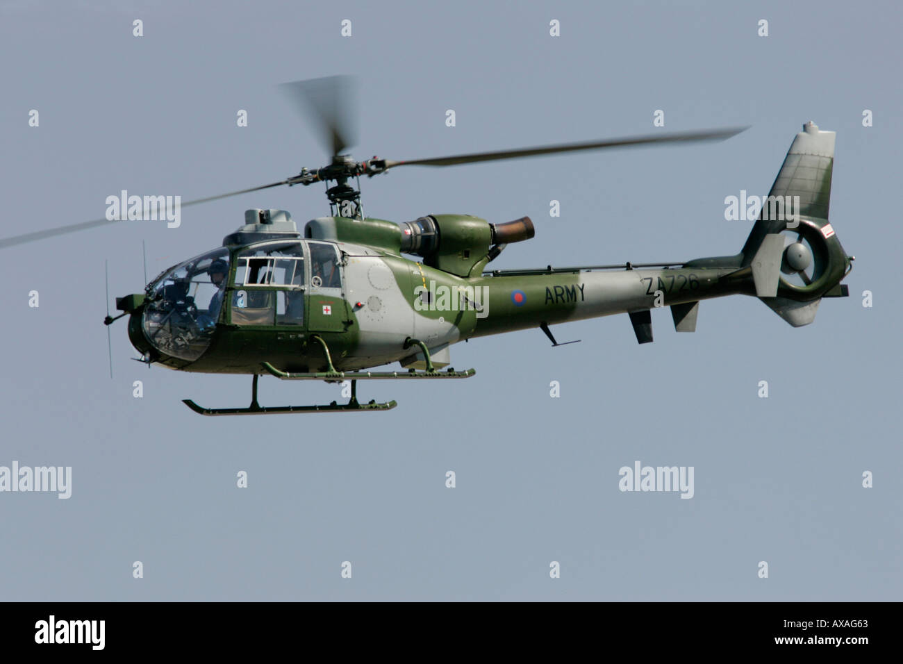 British Army Air Corps Helicopter Display team The Blue Eagles Gazelle ...