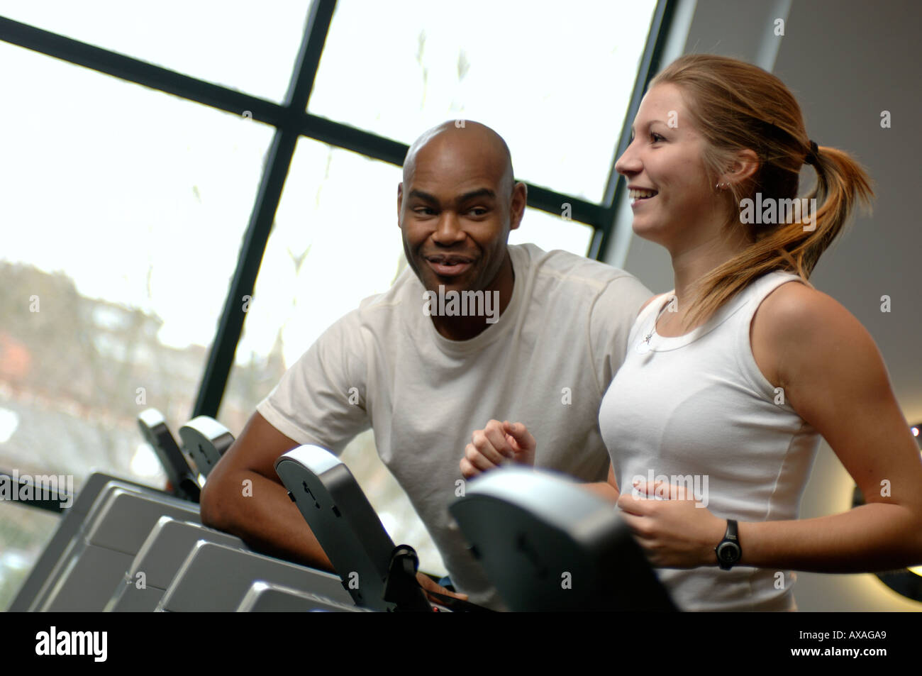 Couple runner machine in hi-res stock photography and images - Alamy