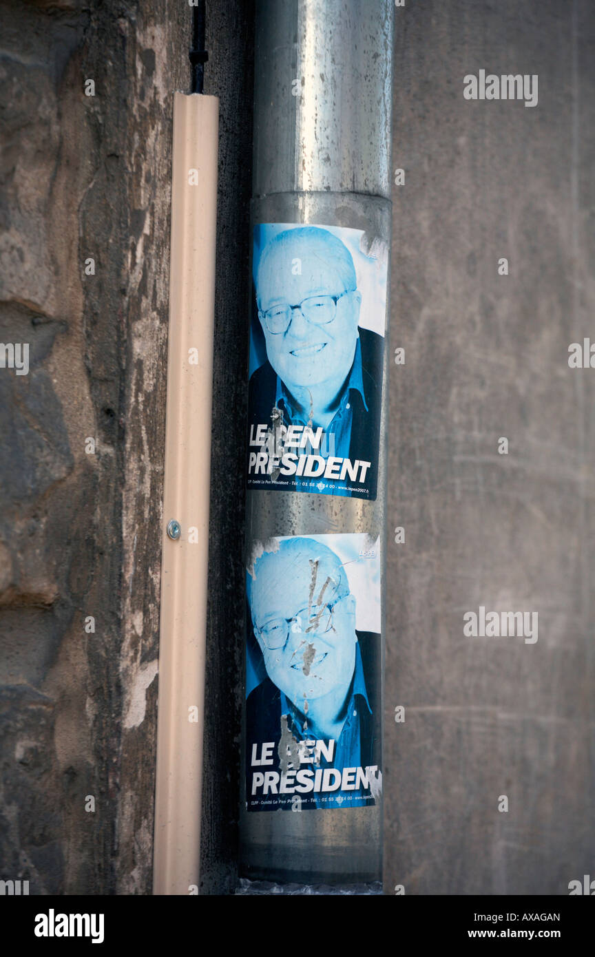 French 2007 General Election stickers promoting right wing candidate Le ...