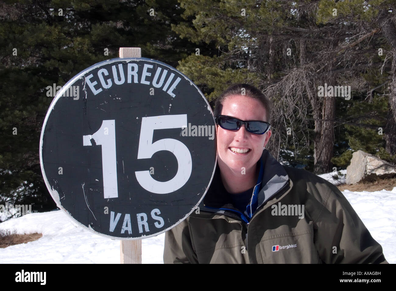 Skier on a black run Stock Photo - Alamy