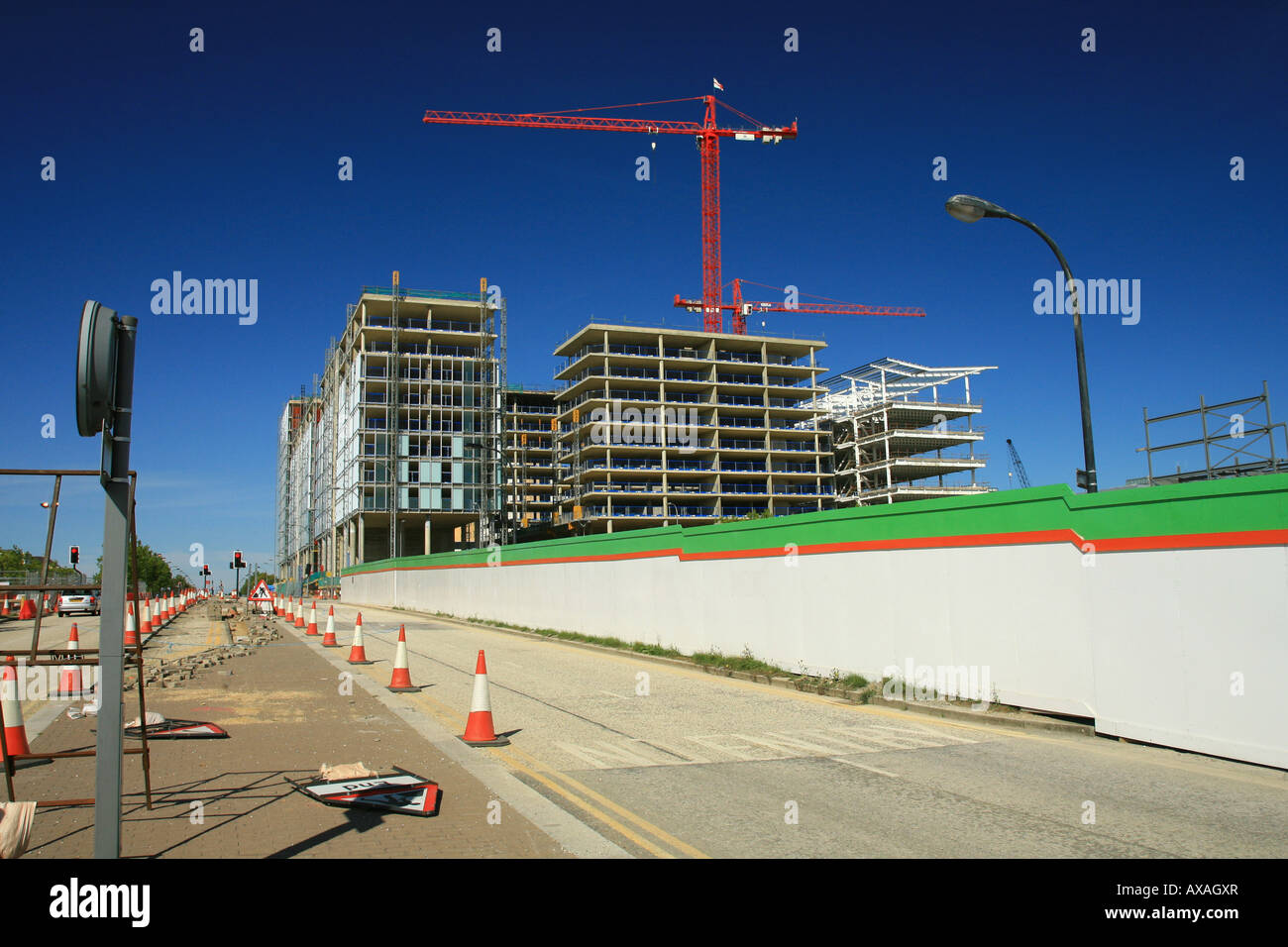 Construction work in Milton keynes Stock Photo - Alamy