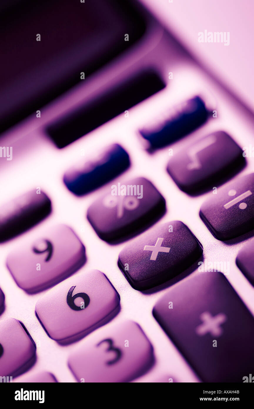 Calculator keypad closeup multiplication button Stock Photo - Alamy