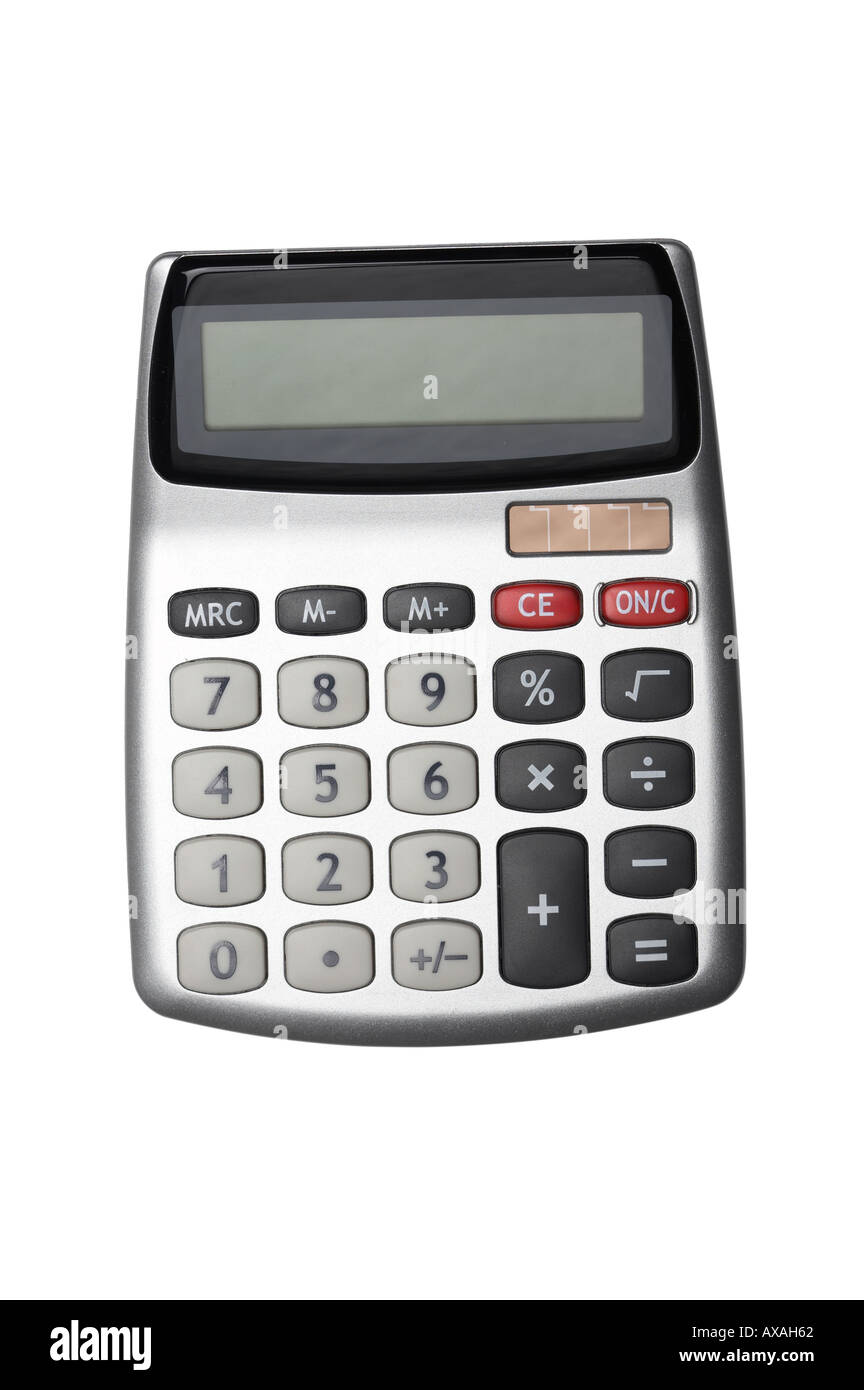 Desk and calculator Cut Out Stock Images & Pictures - Alamy