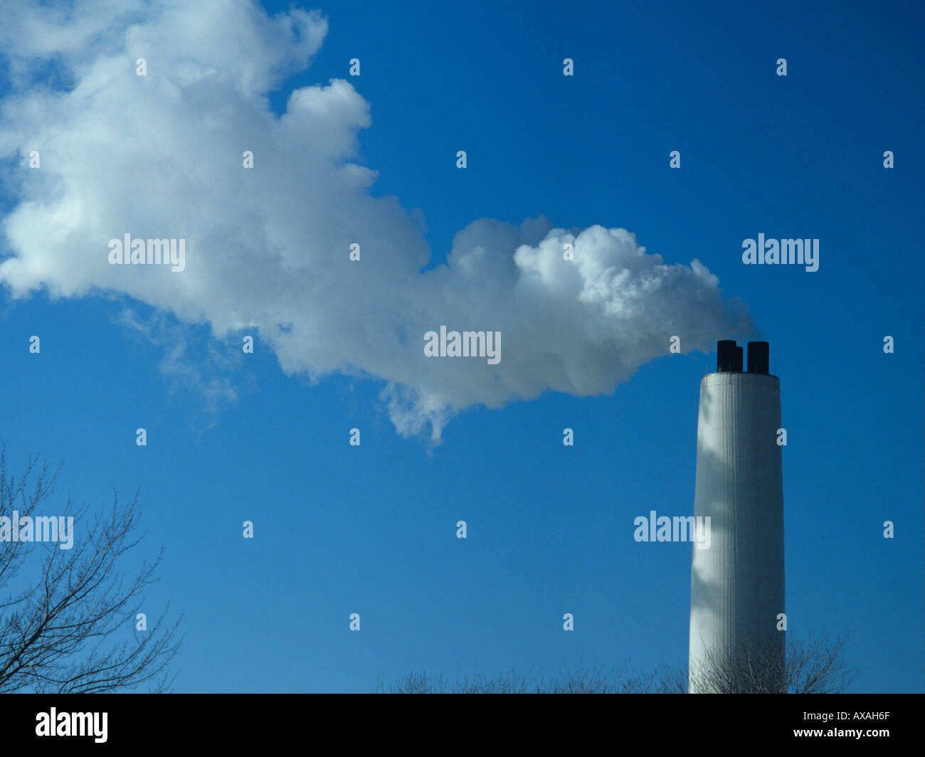 High efficiency chimney limits emmissions from central heating plant at ...
