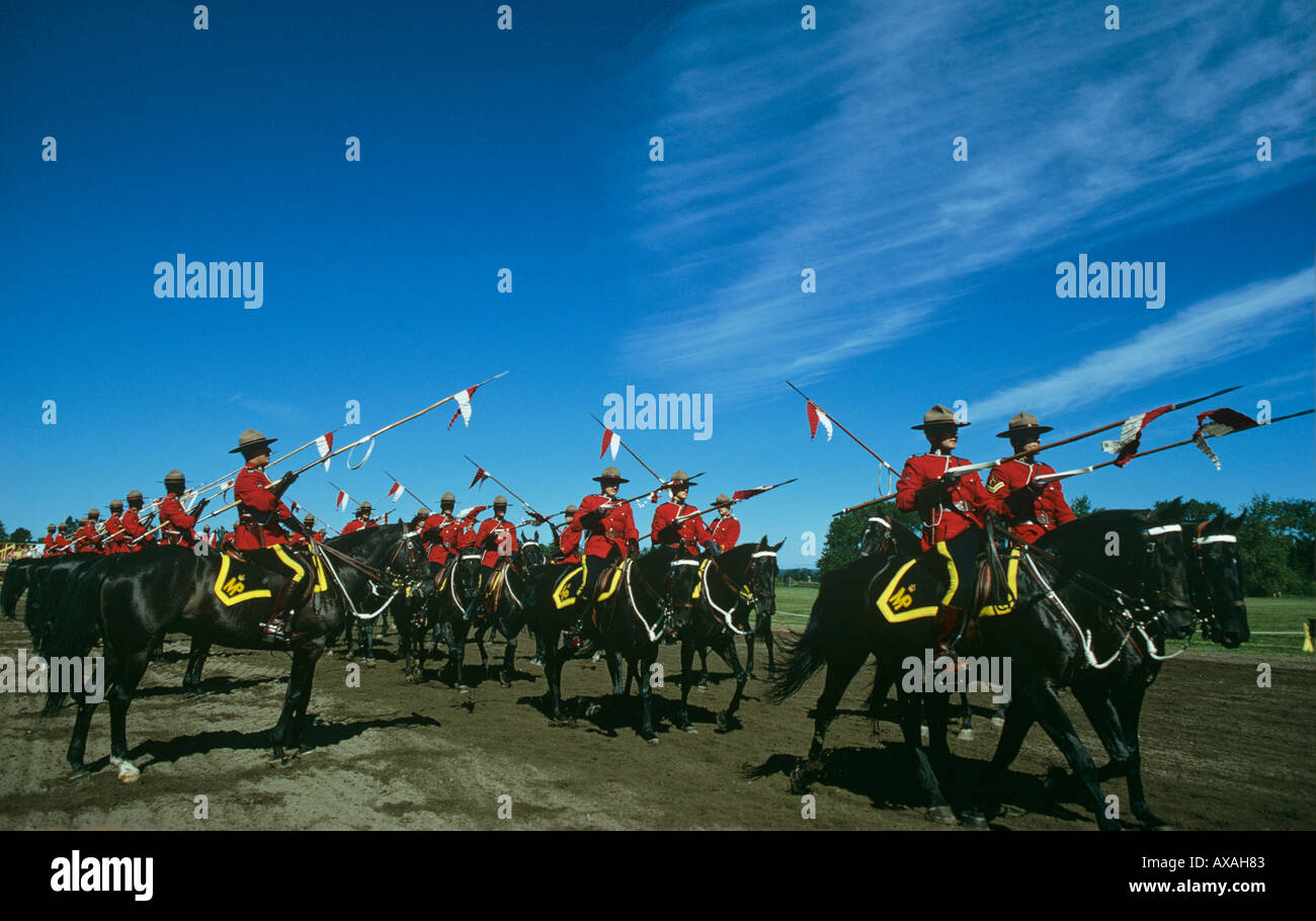 practice session for touring show of riding skills by RCMP Mounties ...