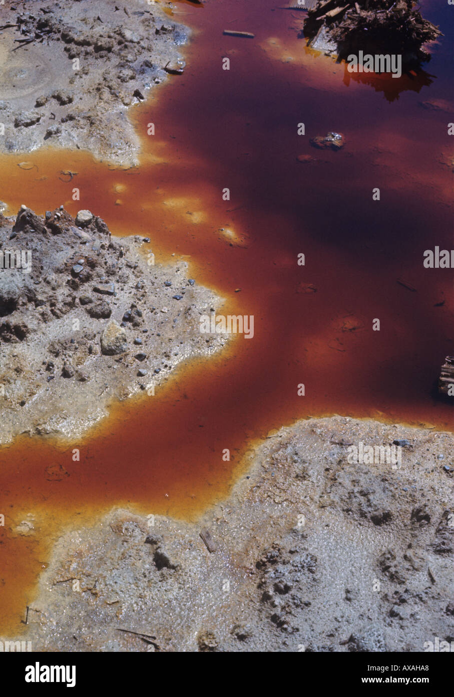 detail of foul waste caused by Cyanide extraction process below copper ...