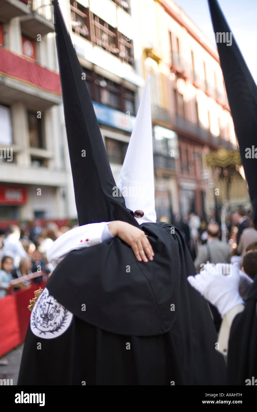 Penitents belonging to different brotherhoods embrace, Holy Week ...