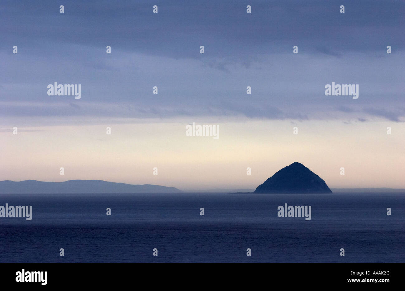 Ailsa Craig - From the Isle of Arran - Colour Image Stock Photo - Alamy