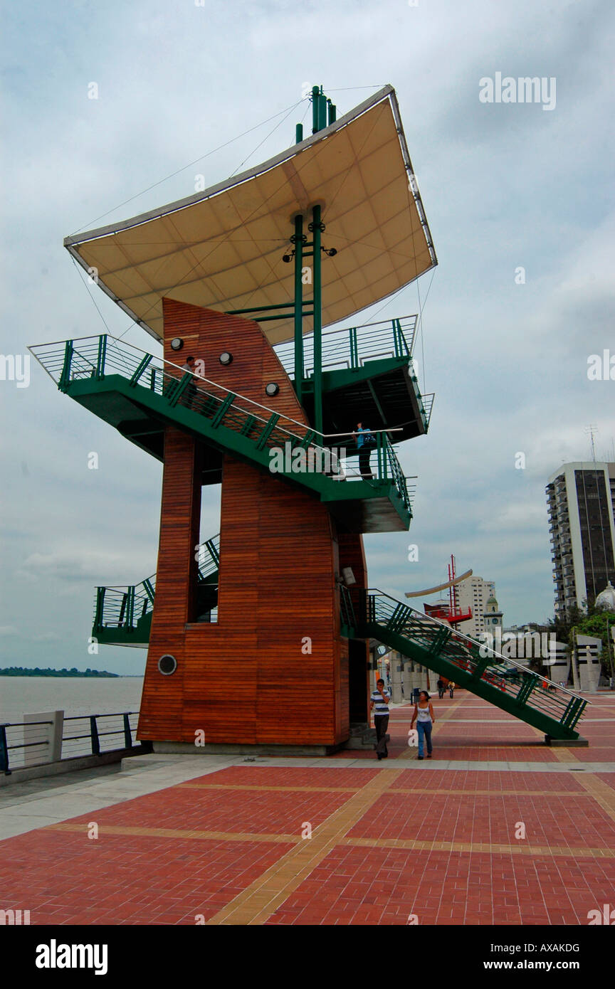 Guayaquil Ecuador Watch tower at Malecon 2000 built during the ...