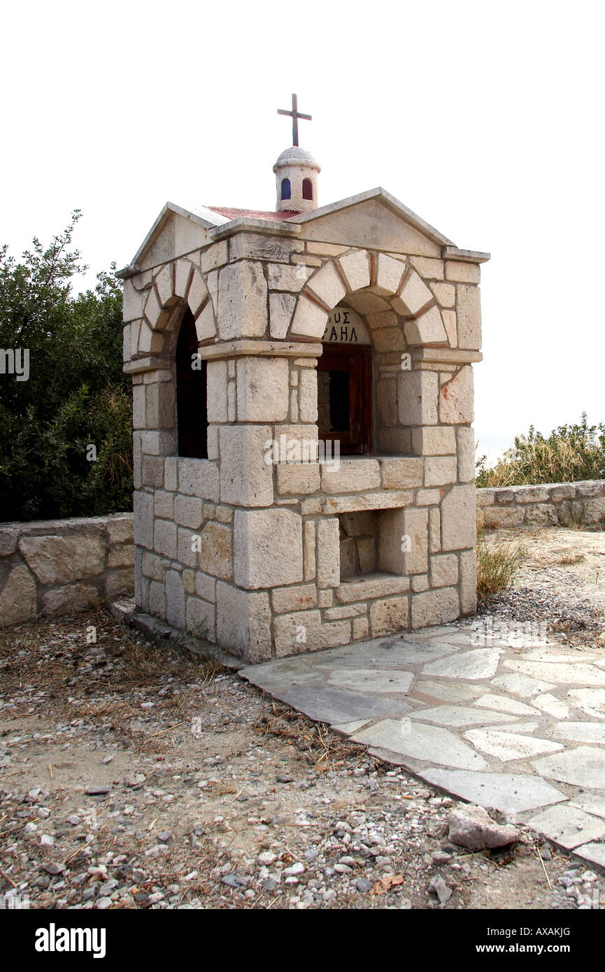 Roadside Chapel Greek Islands Stock Photo - Alamy