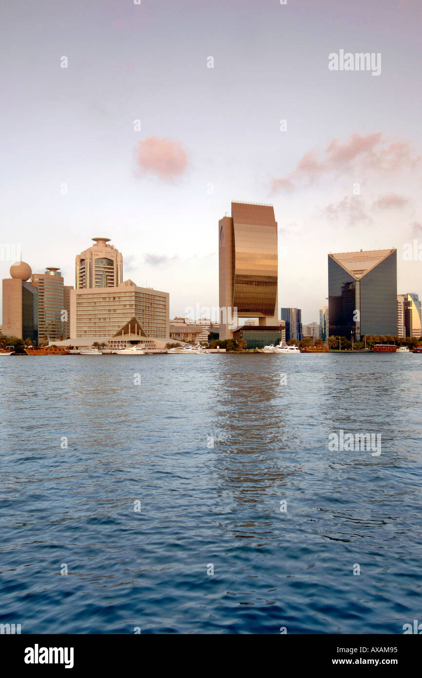 Dusk view dubai skyline hi-res stock photography and images - Alamy