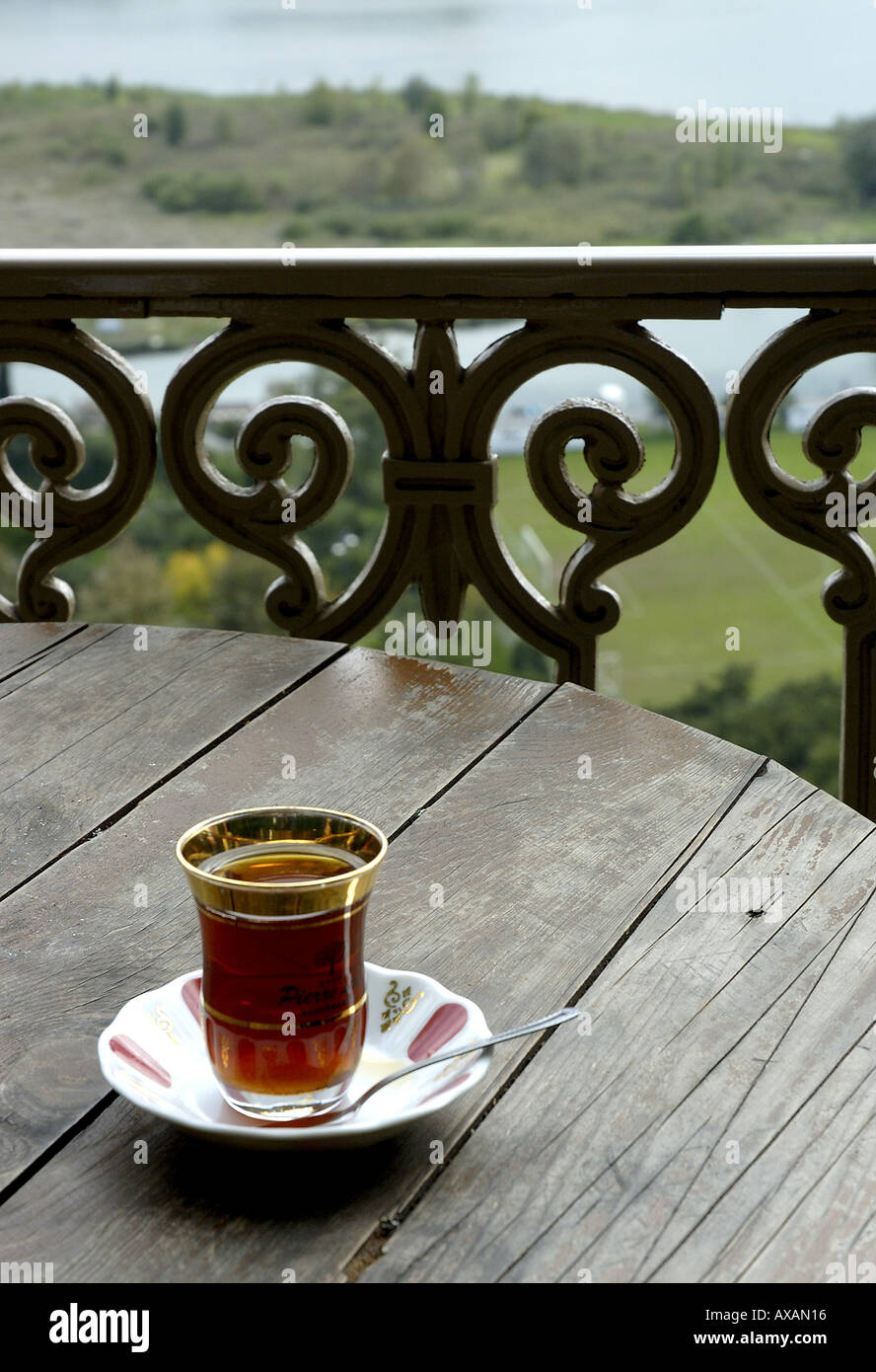 NMB74384 Cafe Pierre Loti Turkish tea Istanbul Turkey Stock Photo - Alamy