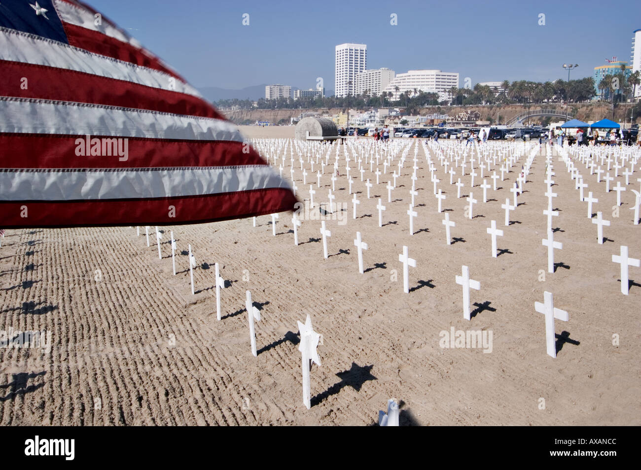 Crosses at santa monica beach hi-res stock photography and images - Alamy