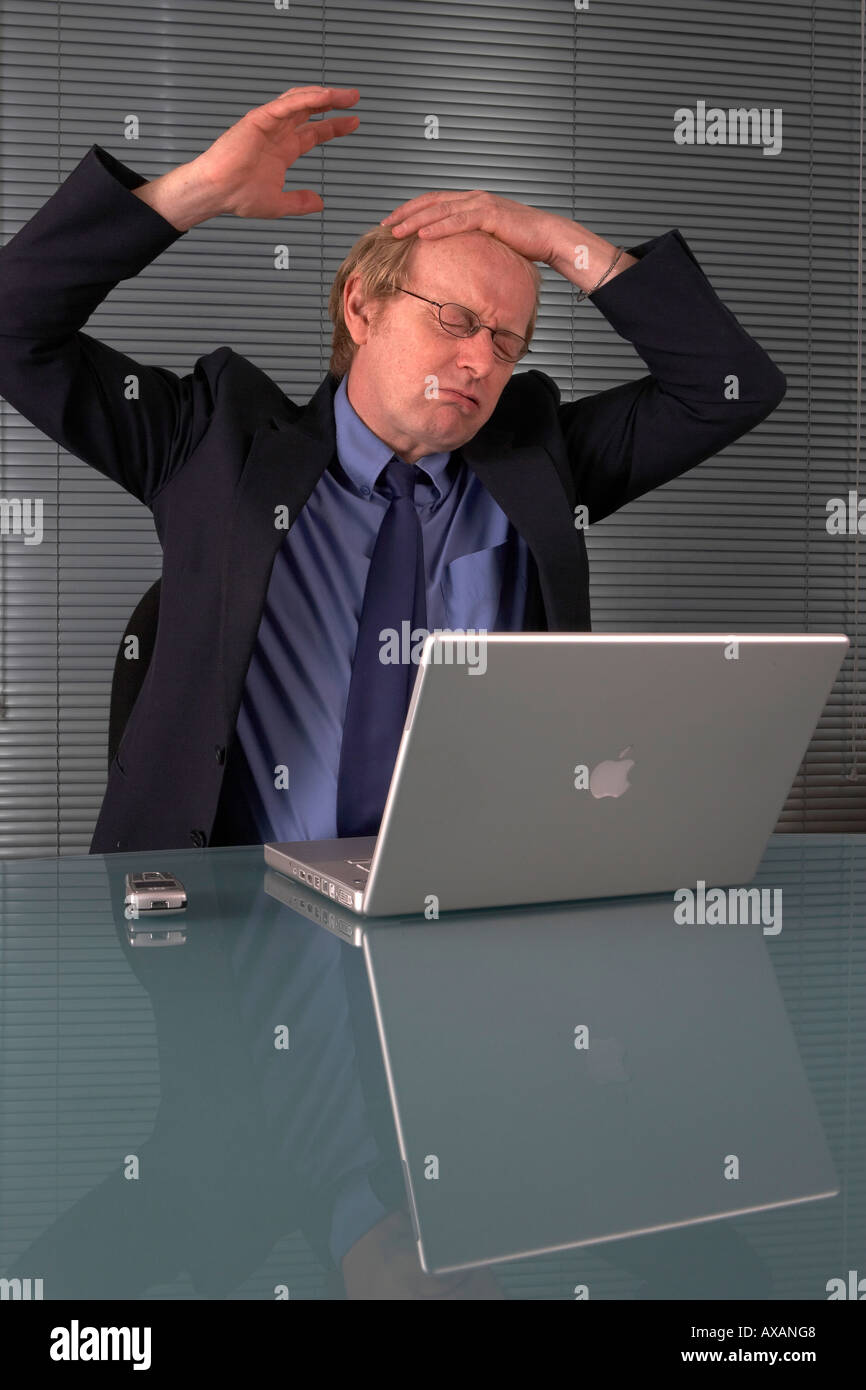 Overworked businessman hands on hi-res stock photography and images - Alamy