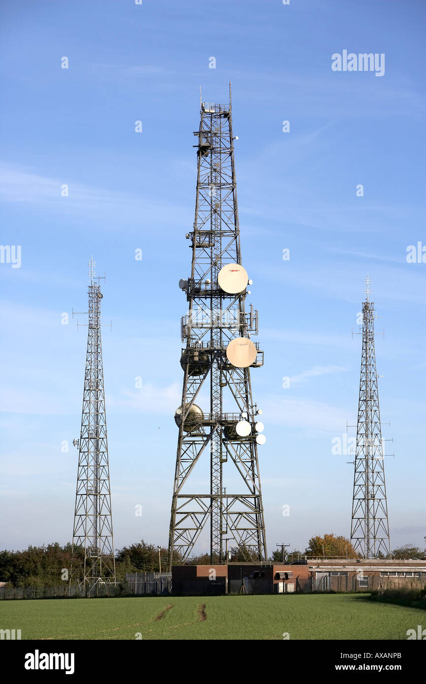 Telecommunication mast Telecommunications relay station near Hull East ...