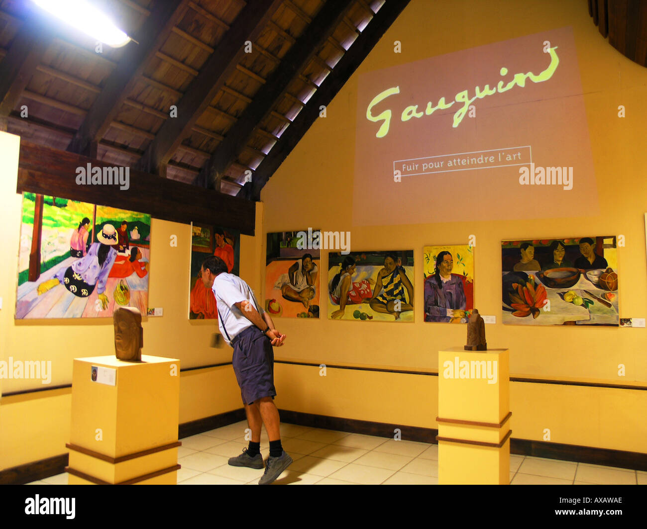 Museum of Gauguin French Polynesia Stock Photo - Alamy