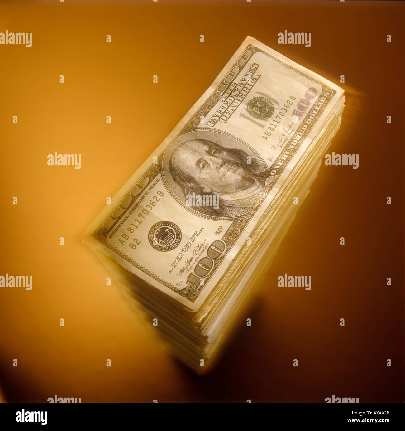 Stack of American hundred dollar bills Stock Photo - Alamy