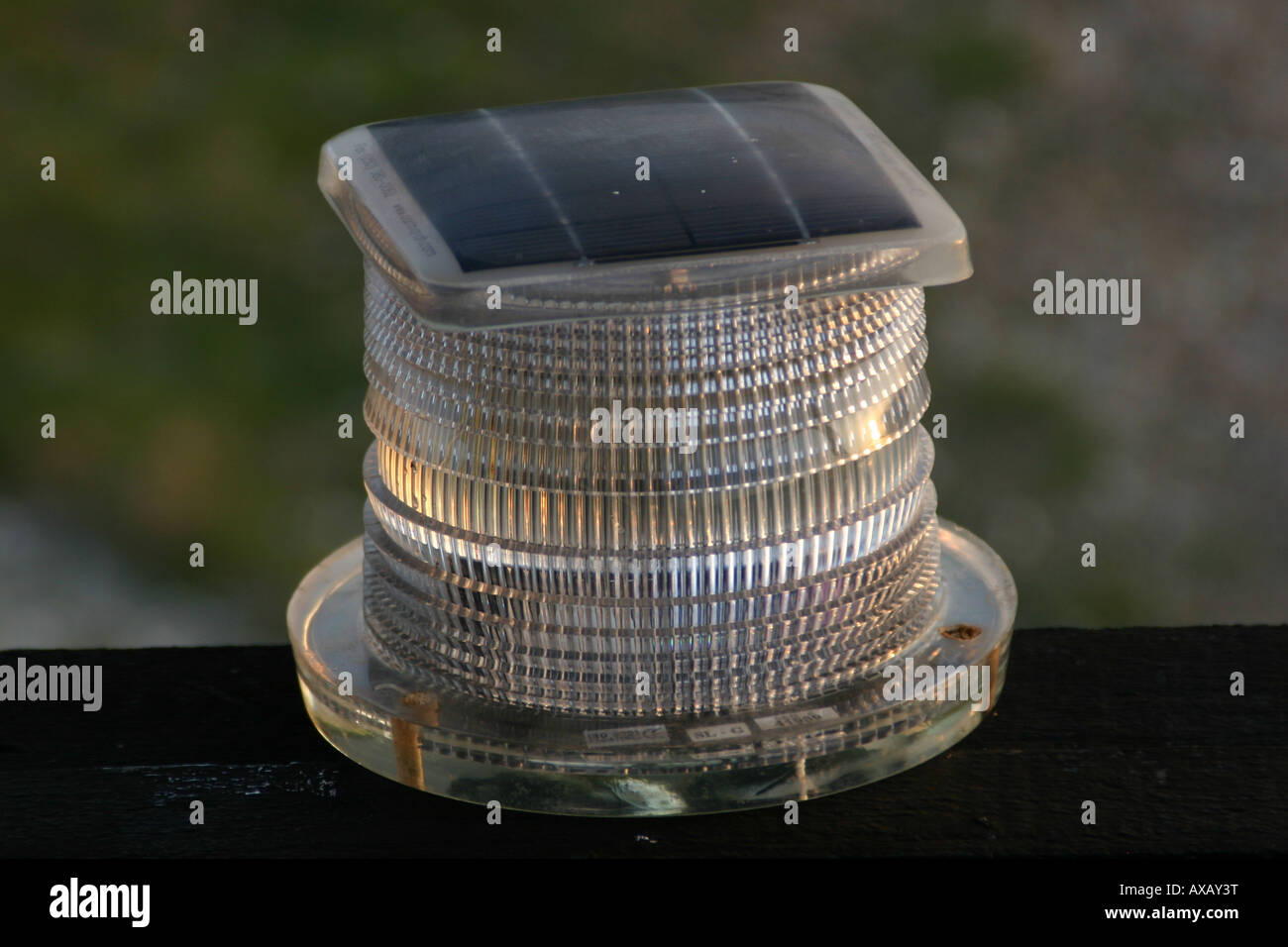 small solar powered light panel sunlight sunlit Stock Photo - Alamy