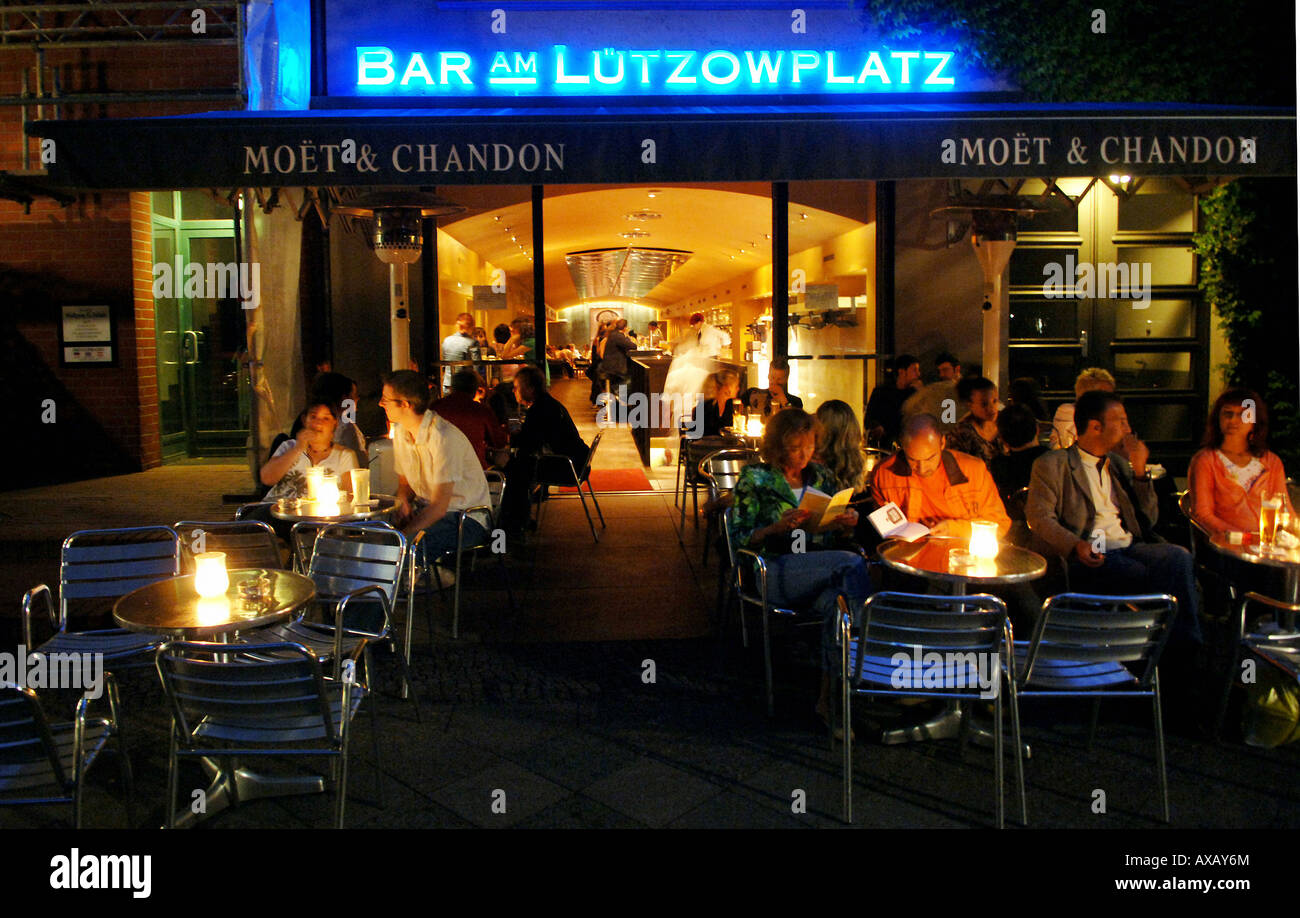Bar in the Lutzow Square, Berlin, Germany Stock Photo - Alamy