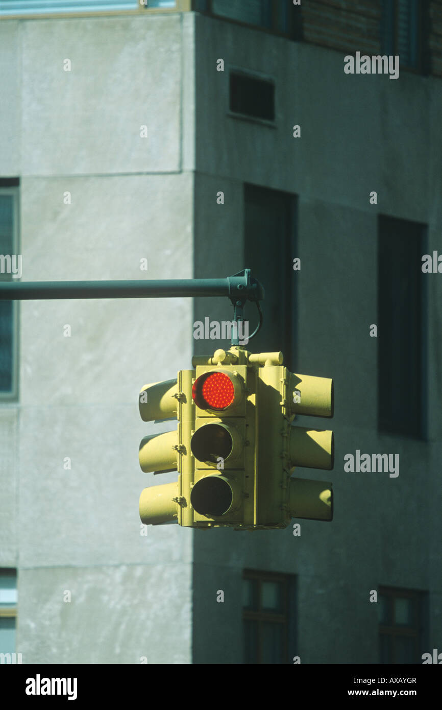 Traffic Light on Red, New York Stock Photo - Alamy
