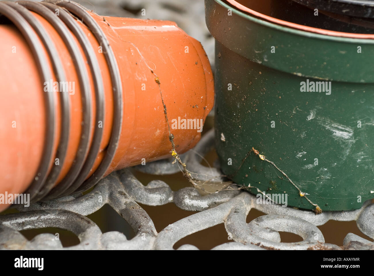 Old plastic plant pots hi-res stock photography and images - Alamy