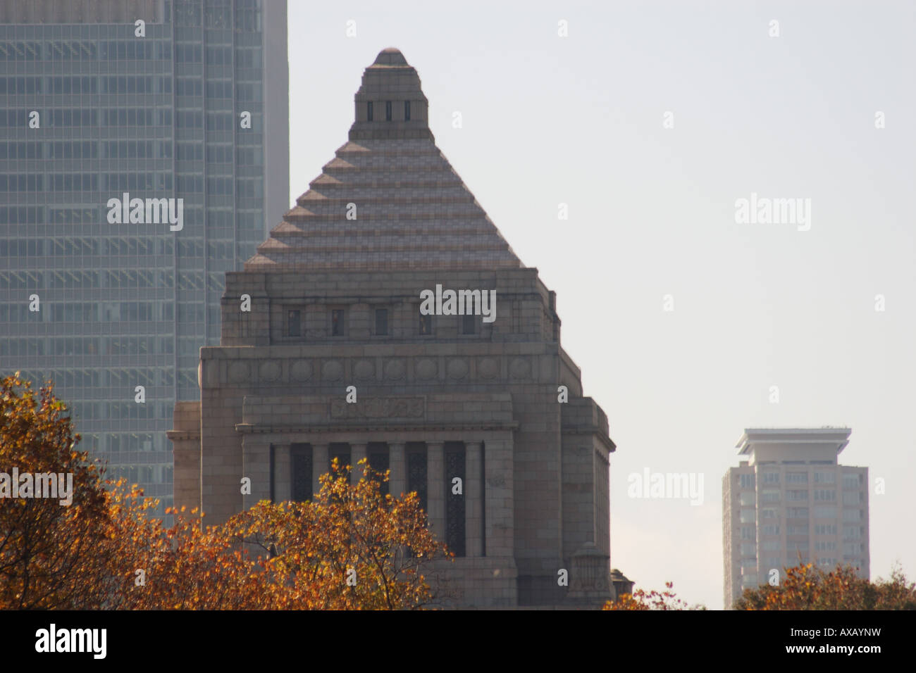 The National Diet building or Parliament building of Japan in Nagatachō ...