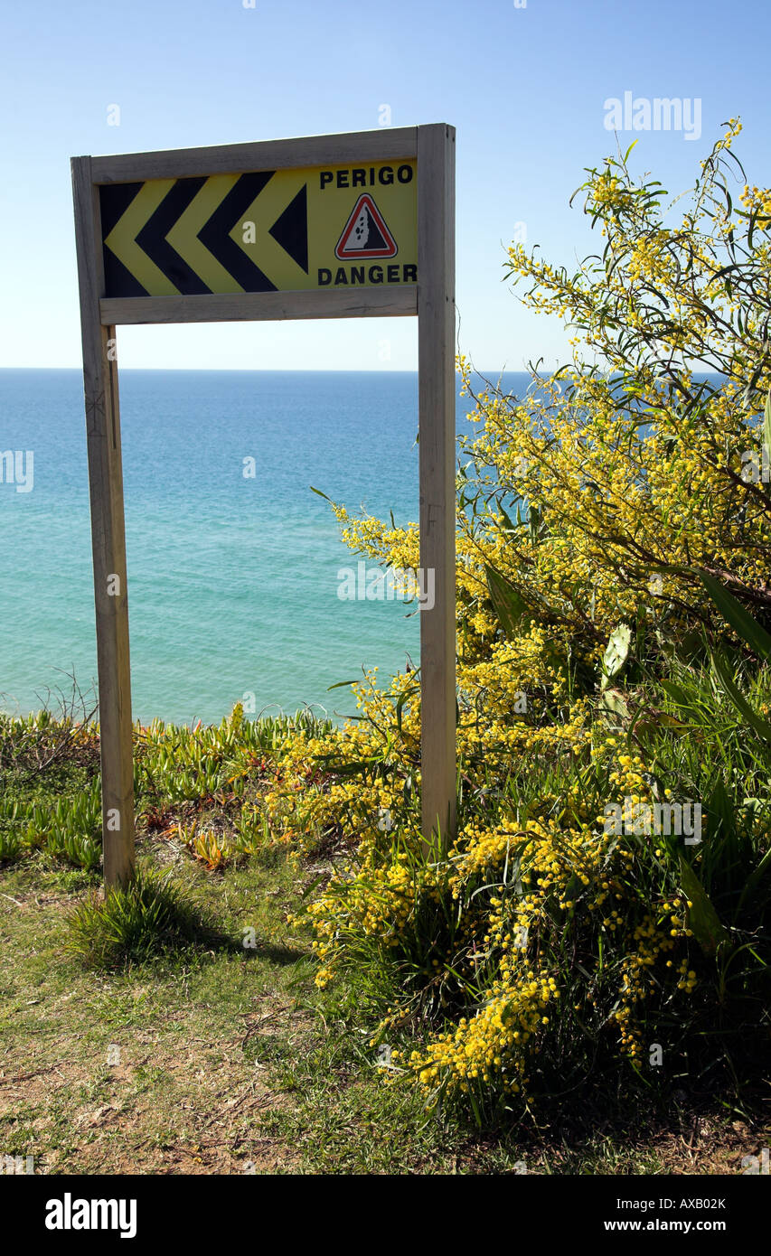 Crumbling Cliff Edge Warning Sign High Resolution Stock Photography and ...