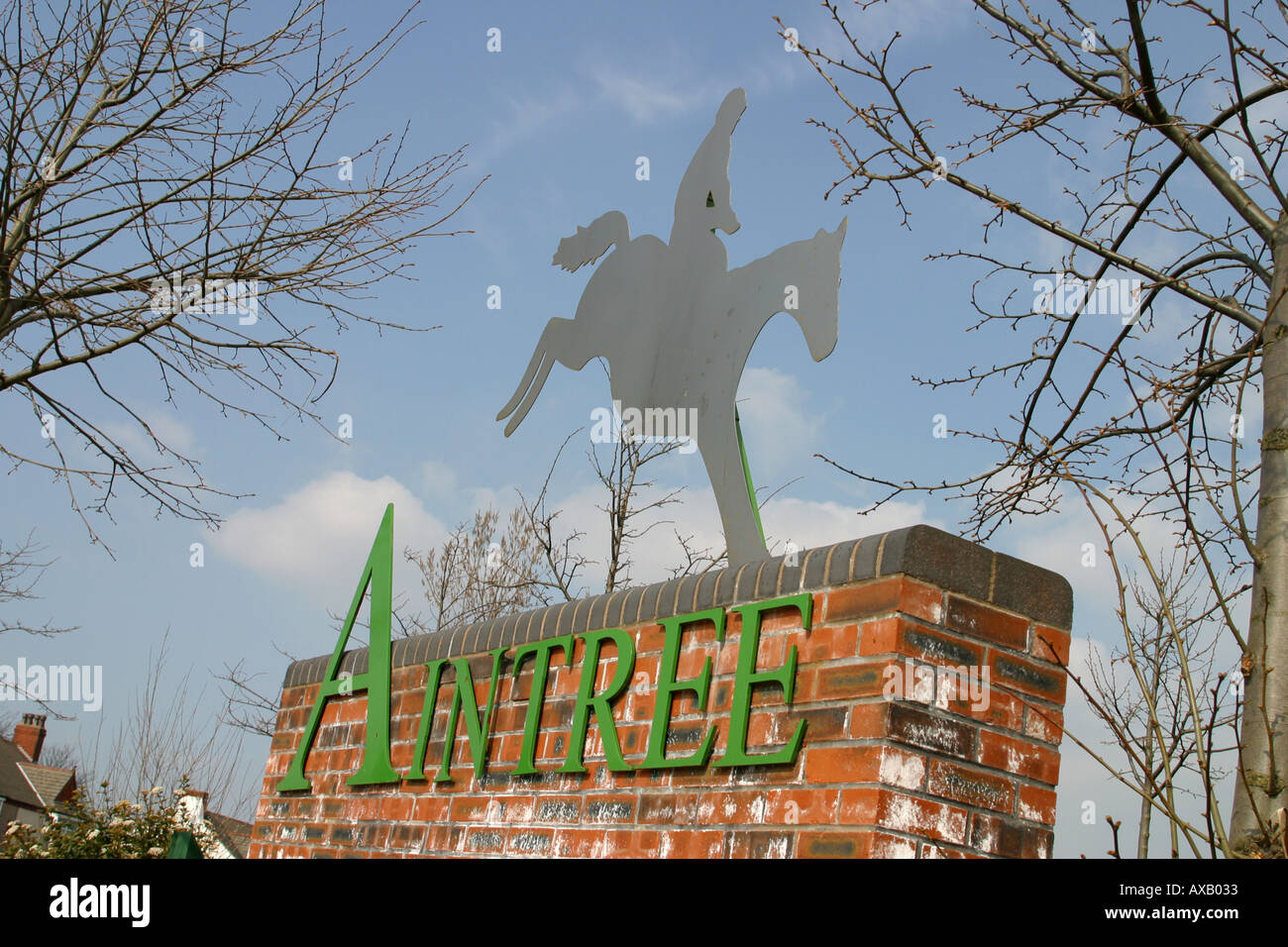 Aintree racecourse in Liverpool home of the Grand National Stock Photo ...