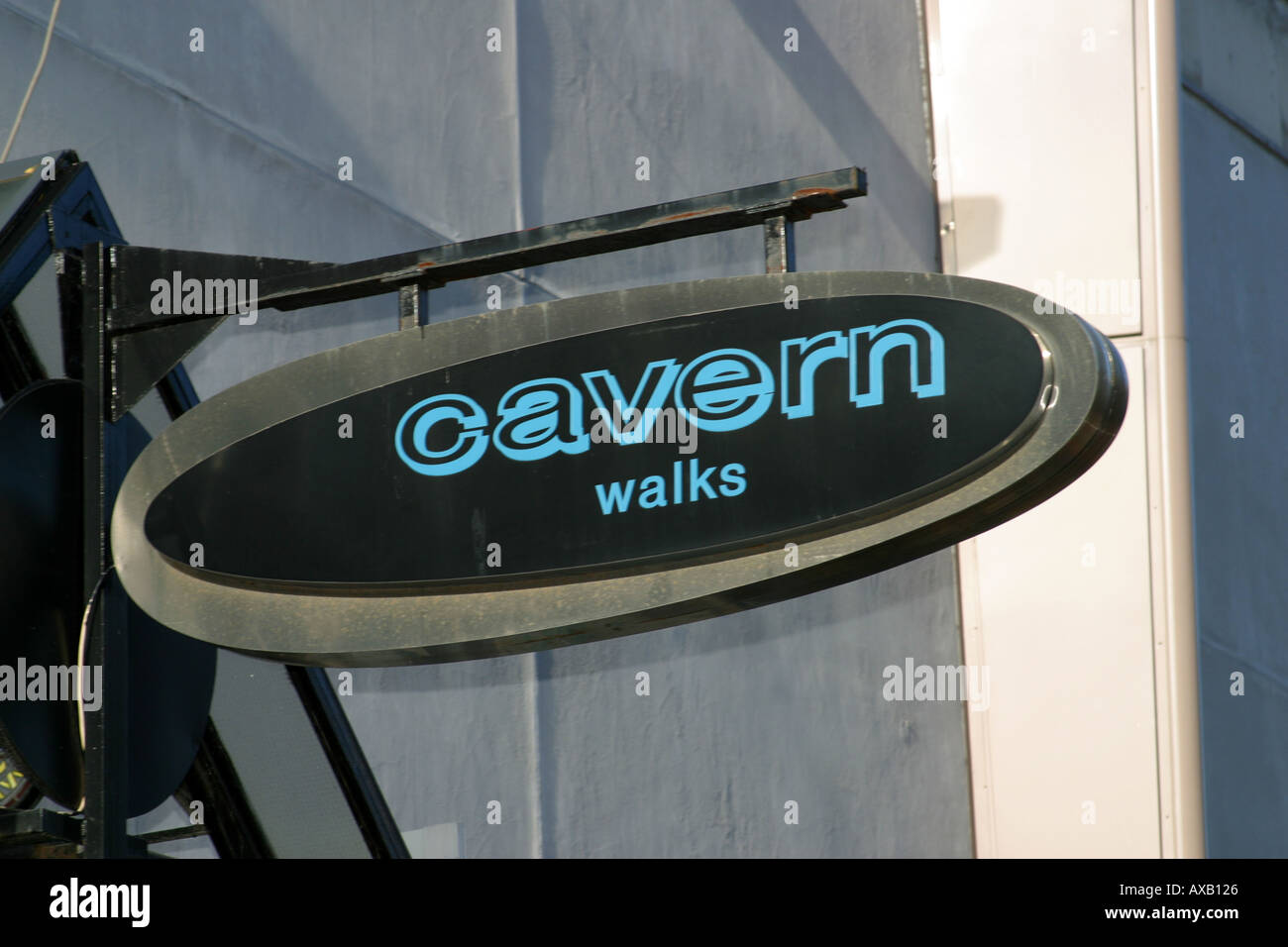 The entrance to the exclusive Cavern Walks shopping centre in Liverpool ...