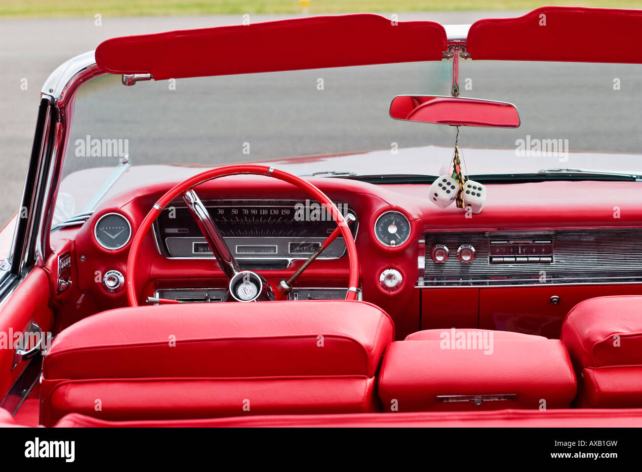 Interior from a old american car Stock Photo - Alamy