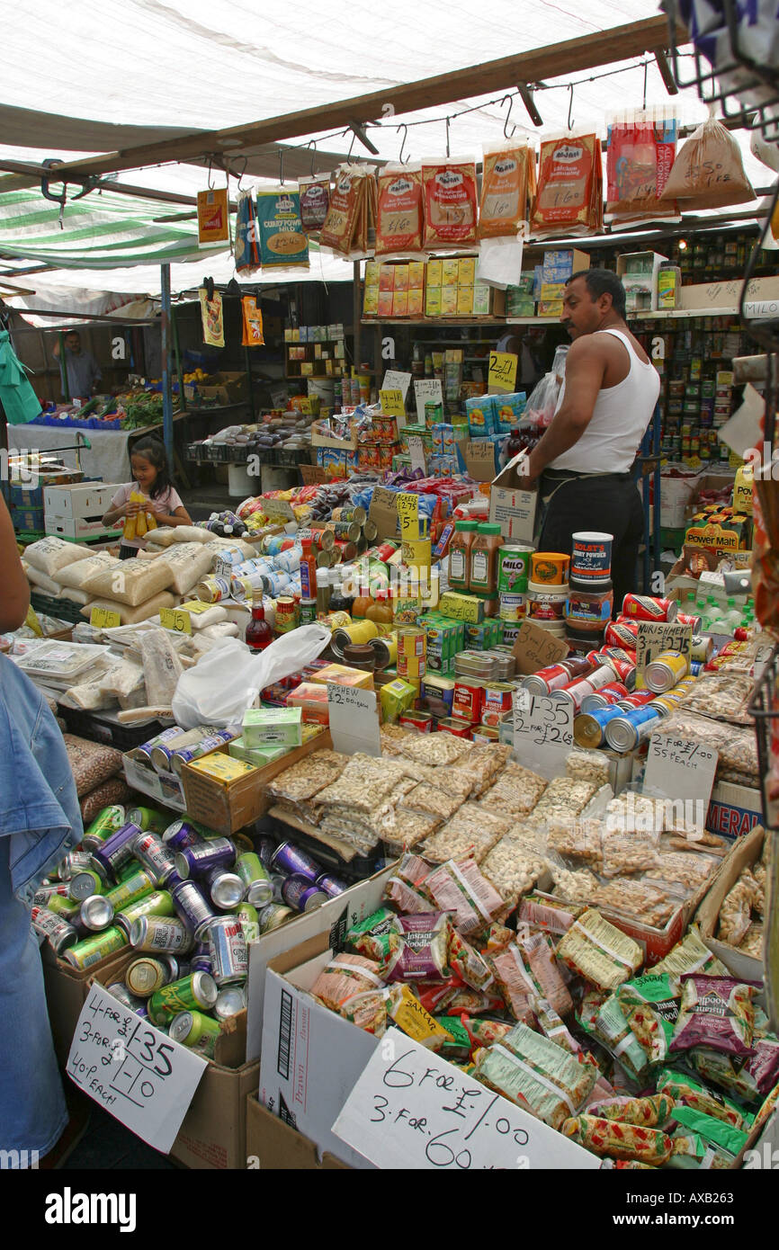 Ridley Road Street Market stall Dalston London Borough of Hackney East ...