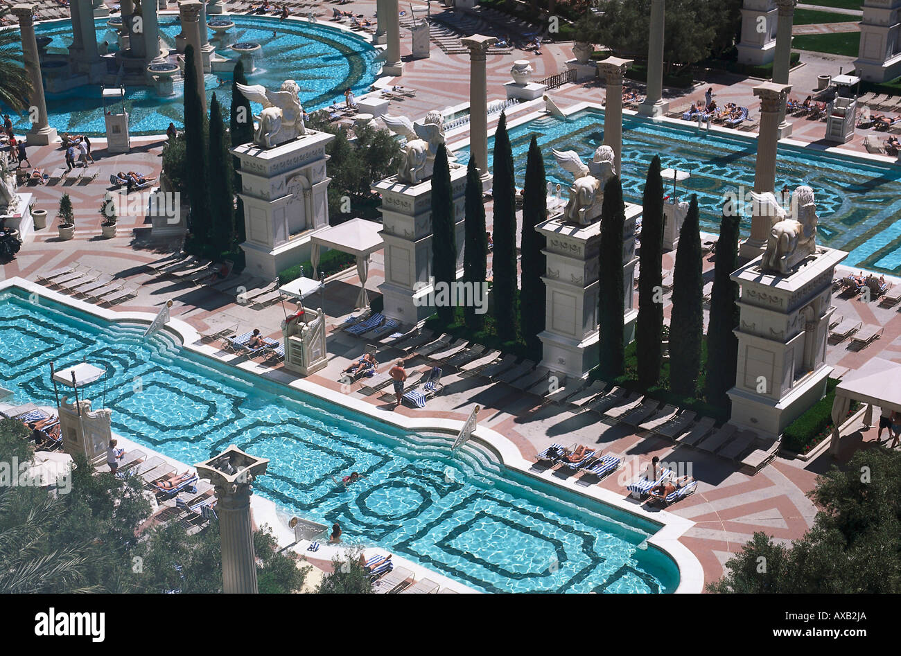 Pool of hotel cesars palace in las vegas hi-res stock photography and ...