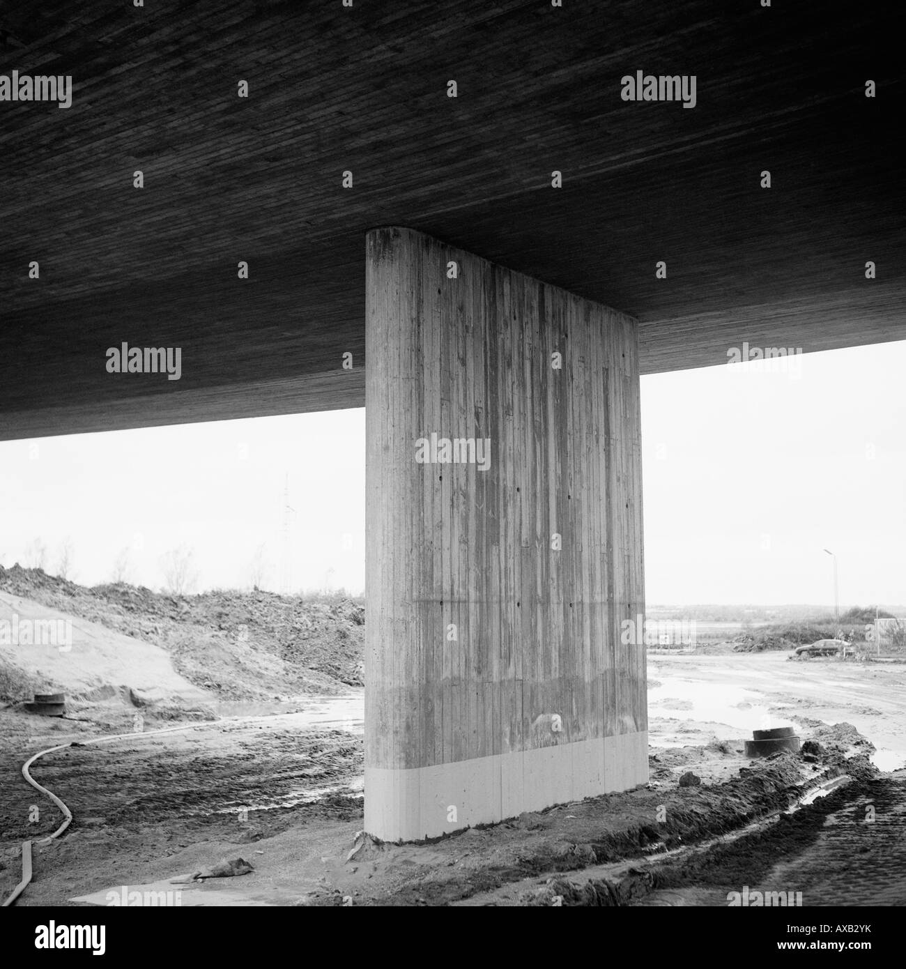 Car driving by the bridge Black and White Stock Photos & Images - Alamy
