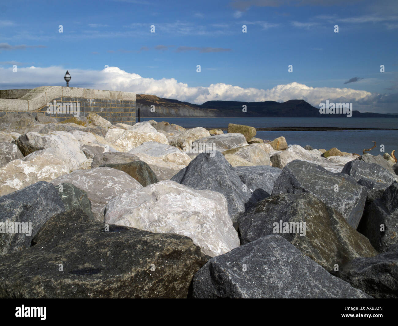 Rock coastal defences Stock Photo - Alamy